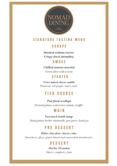 Private Dining & Catering Sample Menu | North Devon